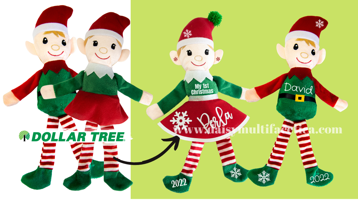 Dollar Tree Elves Photos to Customize and Make Mockups {PNG}