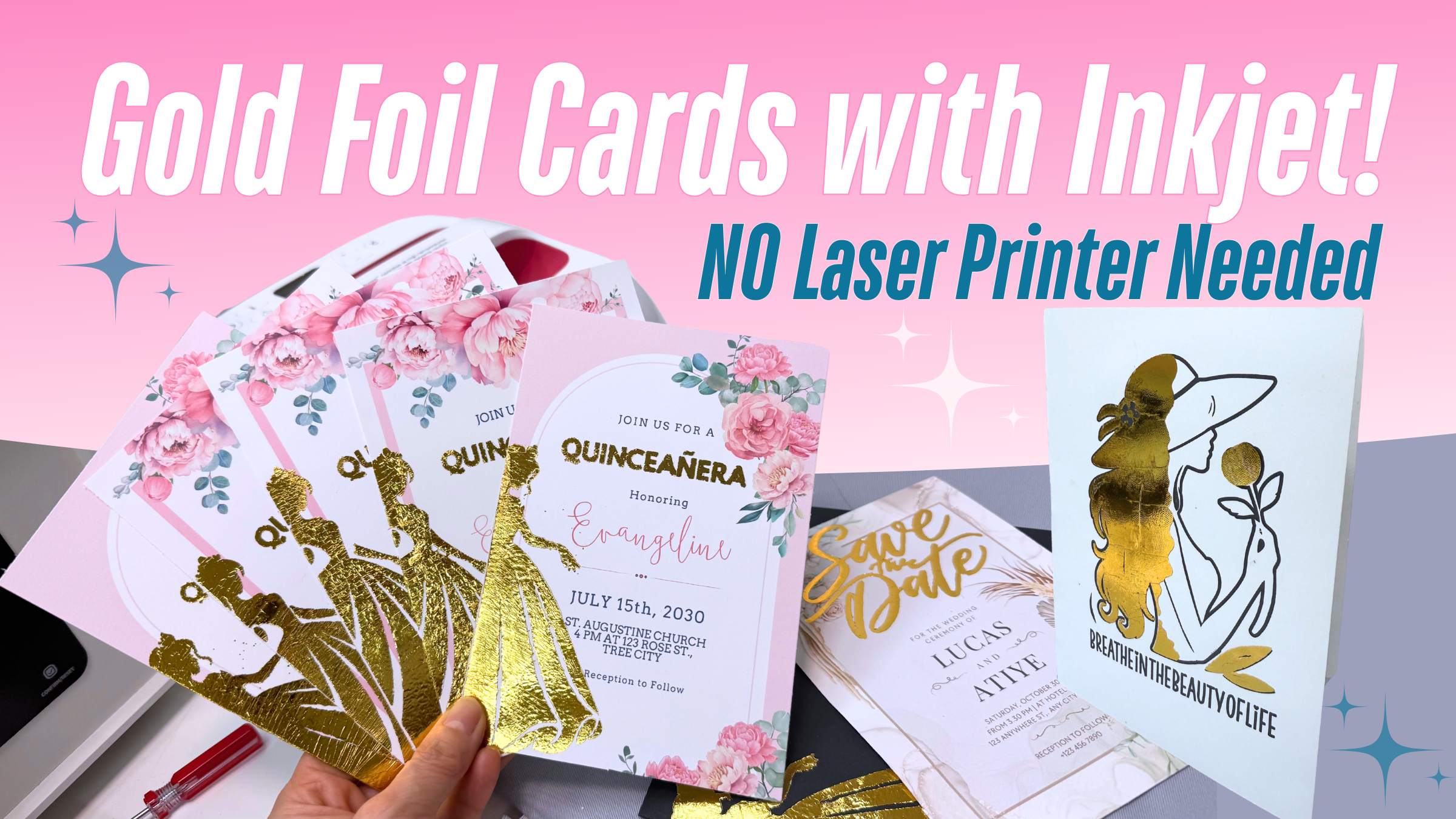 DIY Foil Card Designs with an Inkjet Printer: Easy Tutorial
