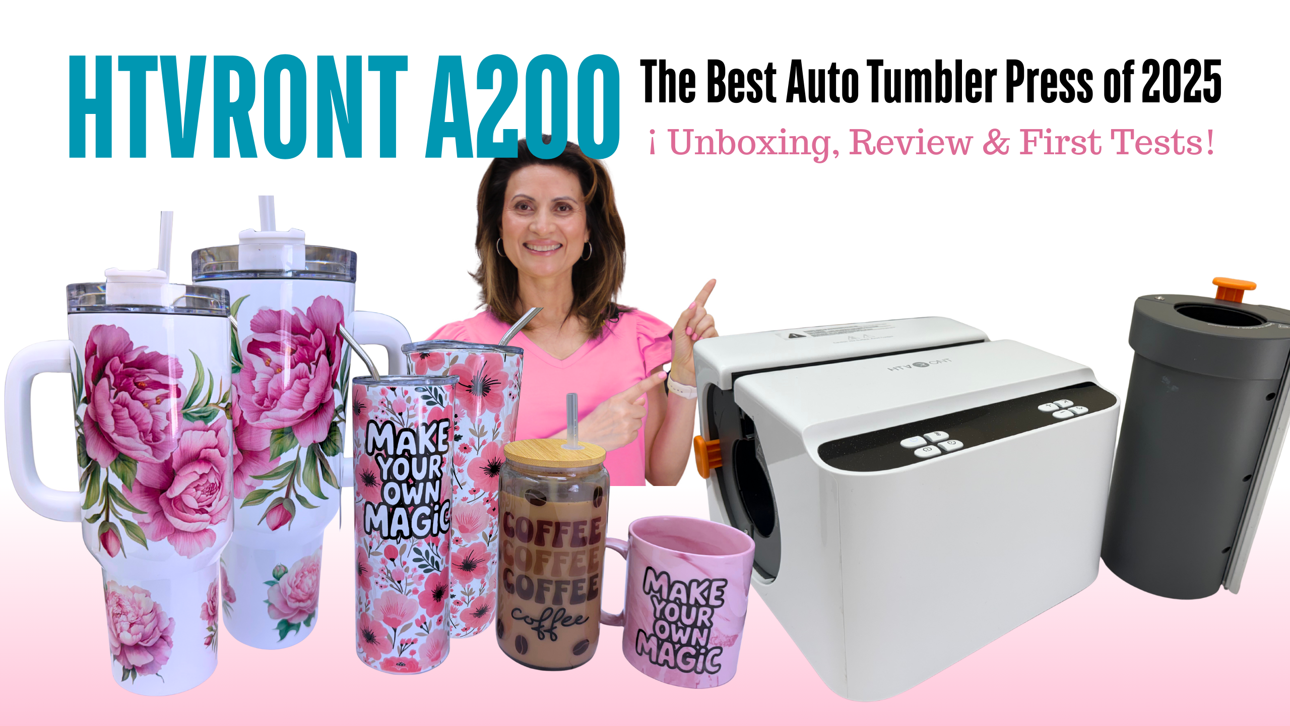 Create Pro-Quality Tumblers: Review of HTVRONT A200 Heat Press